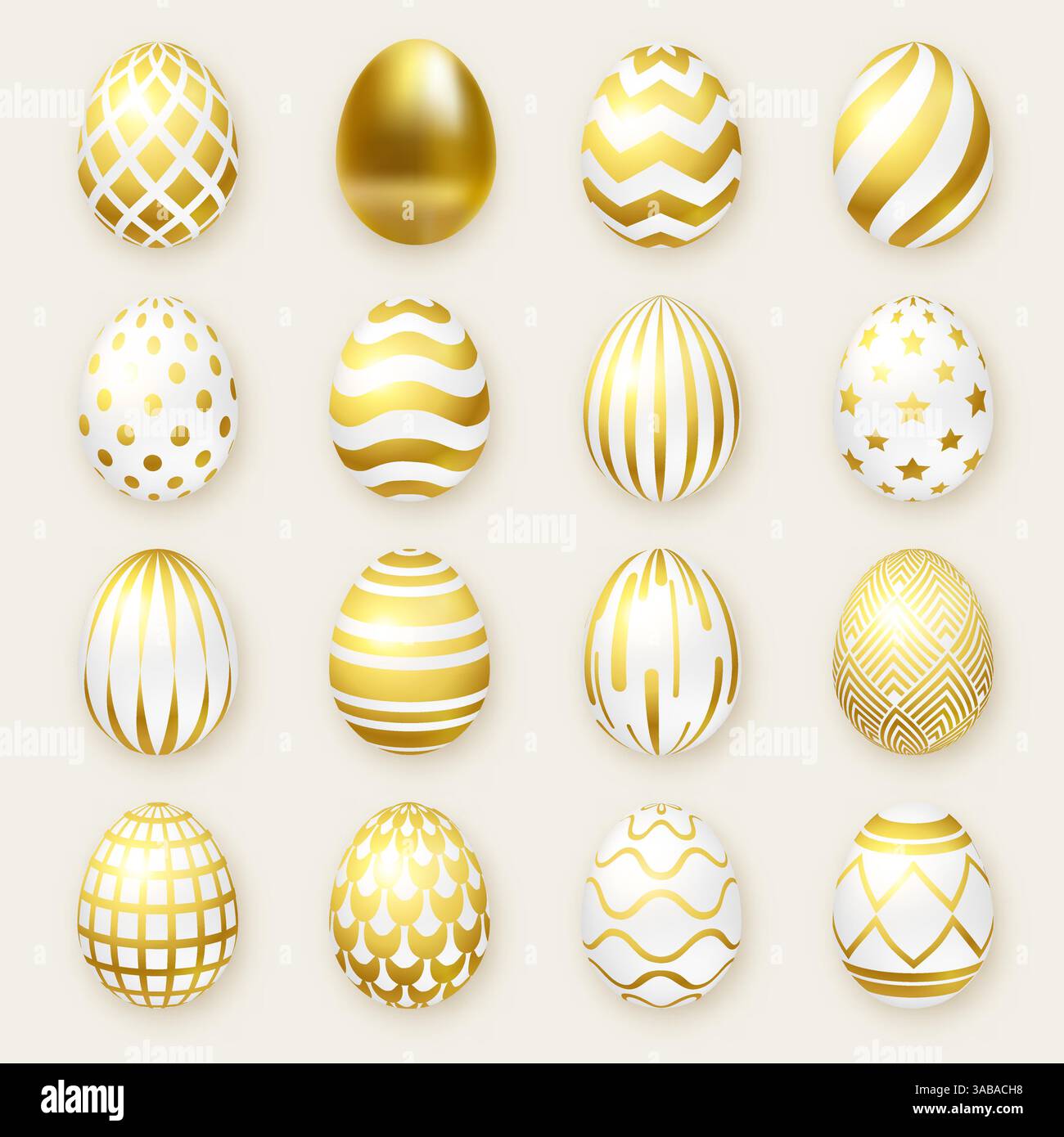 Set ornate realistic eggs hi-res stock photography and images - Alamy