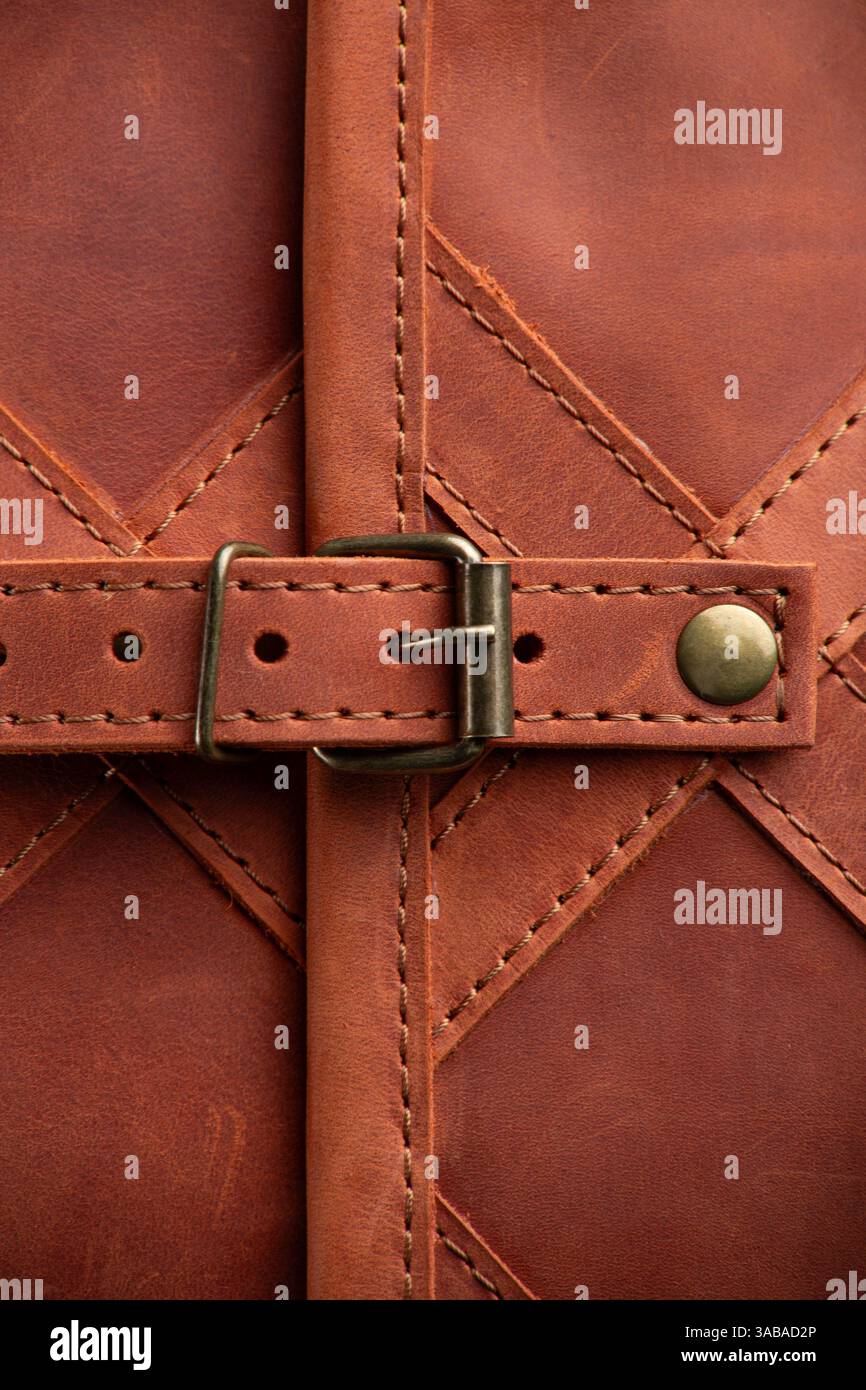 Close-Up of Leather Armor Buckles. Detailed view of medieval vest ...