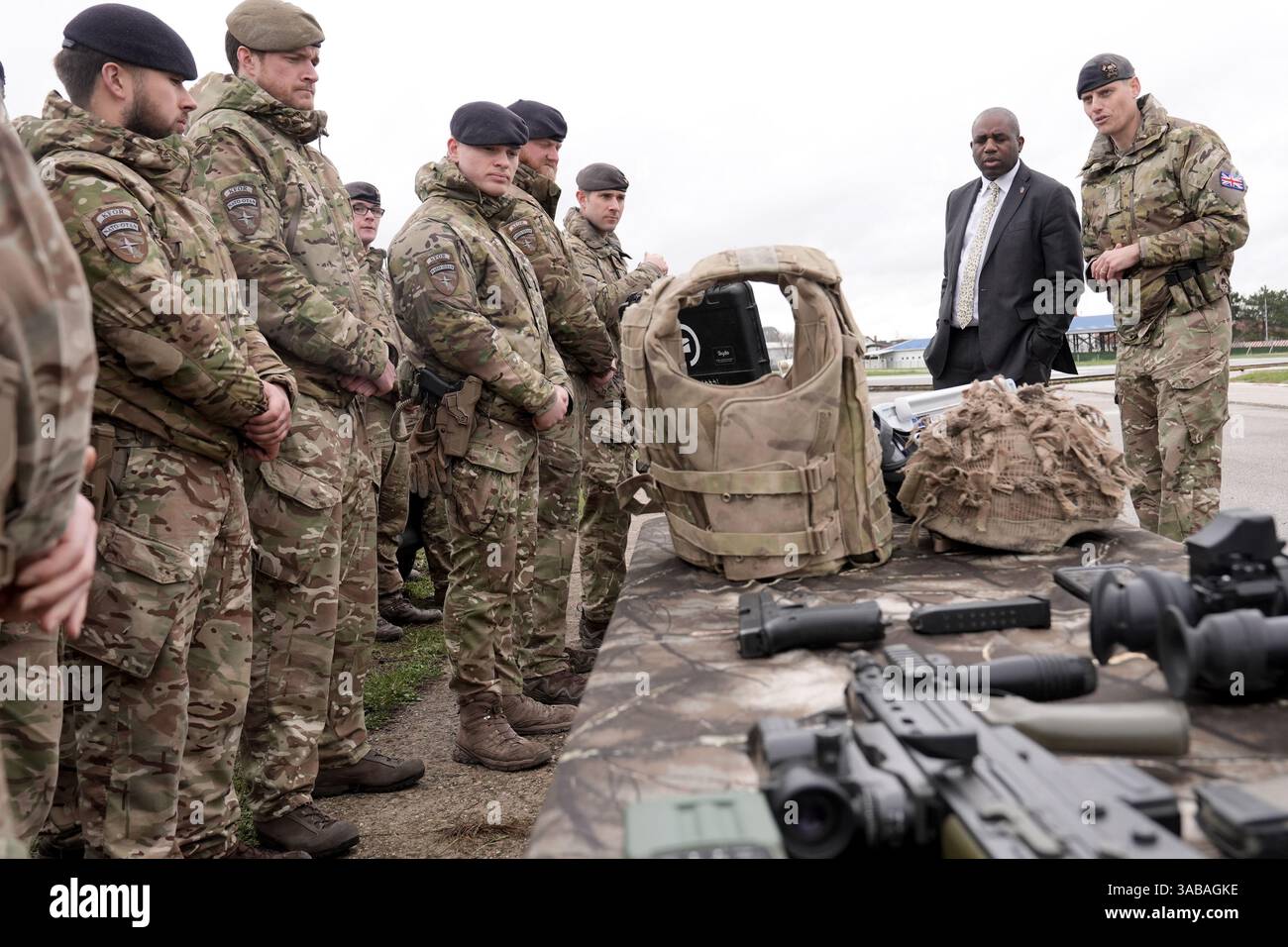 Foreign Secretary David Lammy meets British troops, part of the NATO ...