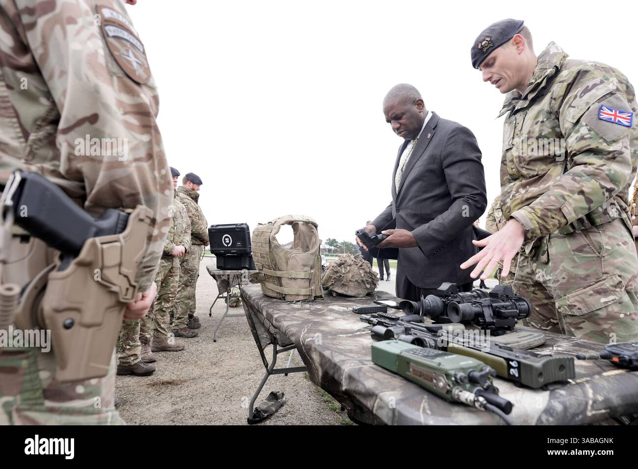 Foreign Secretary David Lammy meets British troops, part of the NATO ...