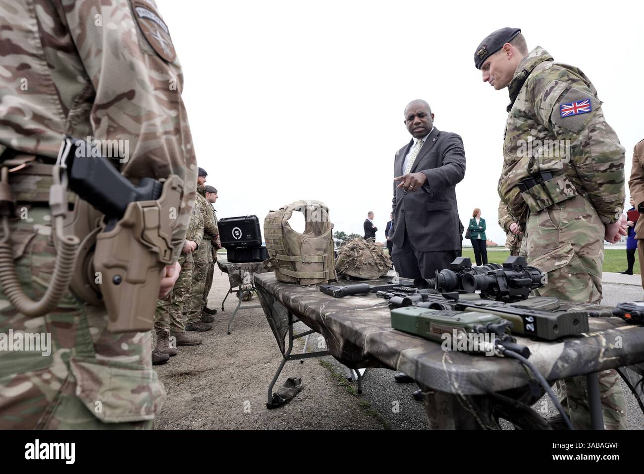 Foreign Secretary David Lammy meets British troops, part of the NATO ...