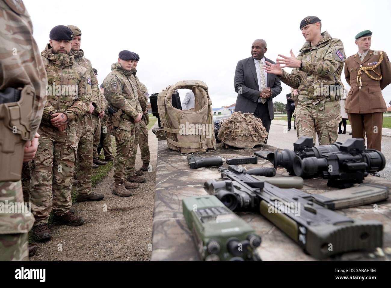 Foreign Secretary David Lammy meets British troops, part of the NATO ...