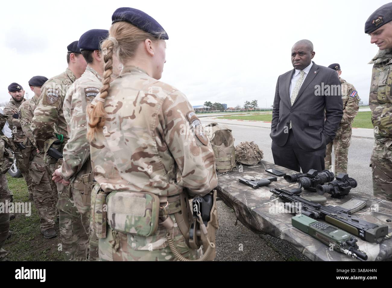 Foreign Secretary David Lammy meets British troops, part of the NATO ...