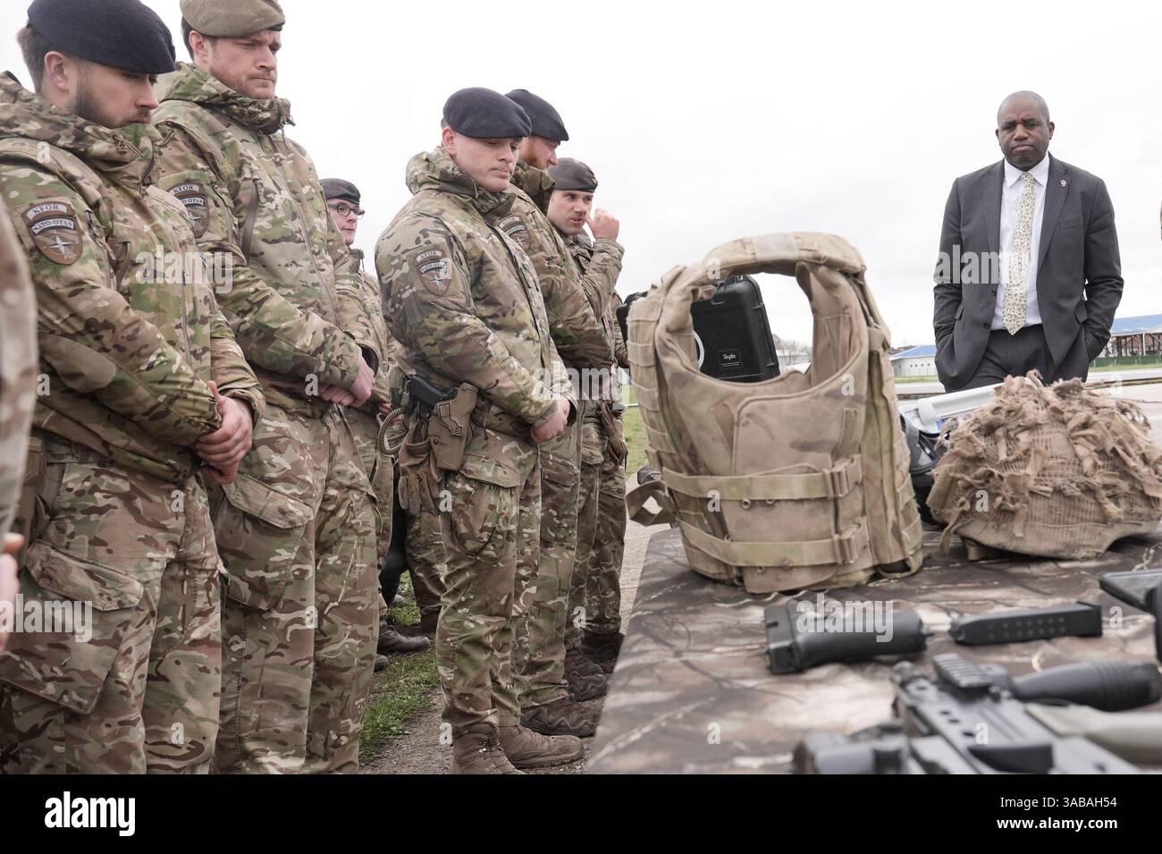 Foreign Secretary David Lammy meets British troops, part of the NATO ...