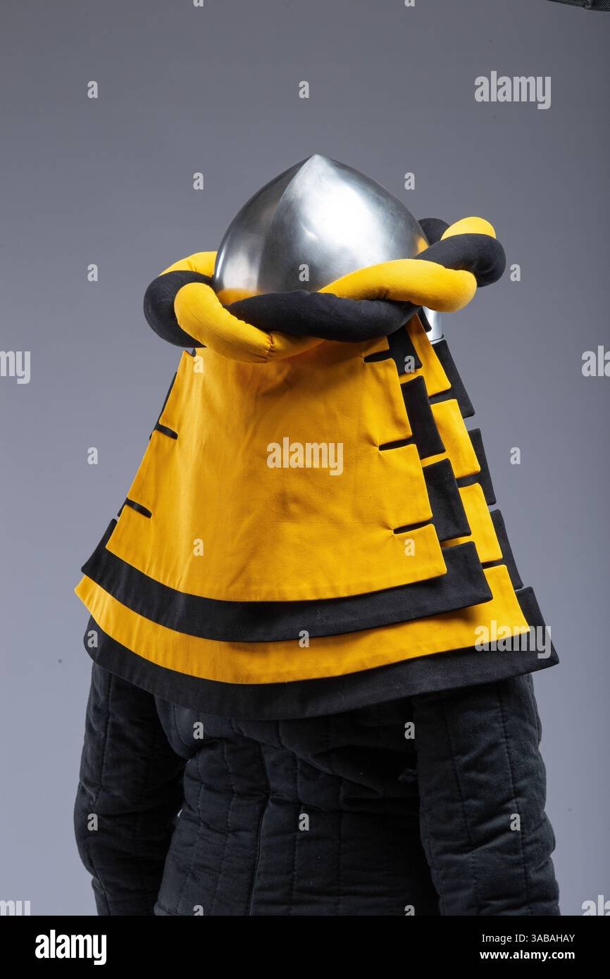 Great Helm with Wrapped Cloth. Medieval knight's helmet fully enclosing ...