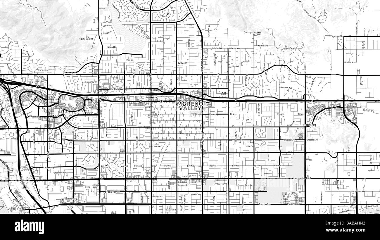 Moreno valley map hi-res stock photography and images - Alamy