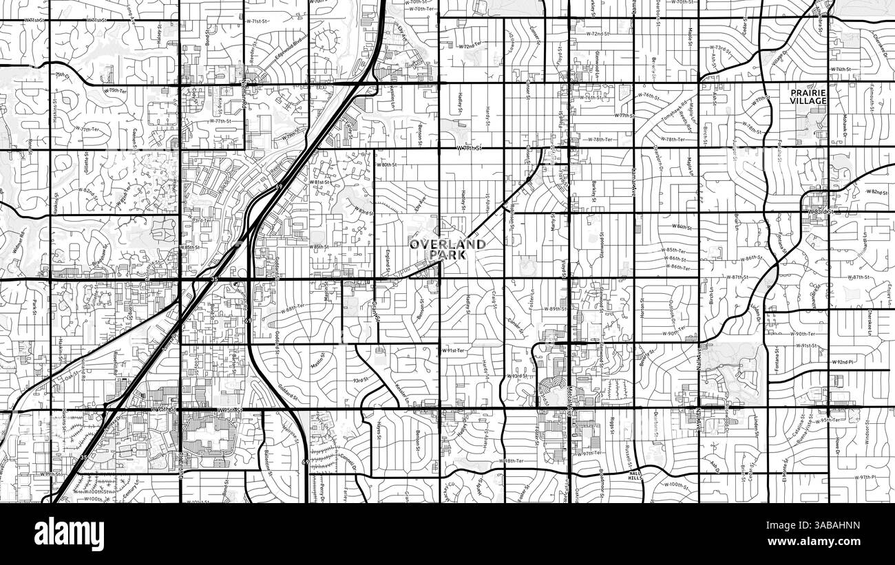 Overland park map hi-res stock photography and images - Alamy