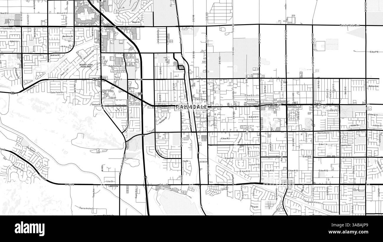 Map of palmdale hi-res stock photography and images - Alamy