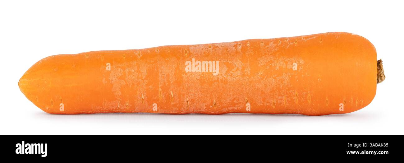 Carrot laying down side ways. Isolated on a white background Stock ...