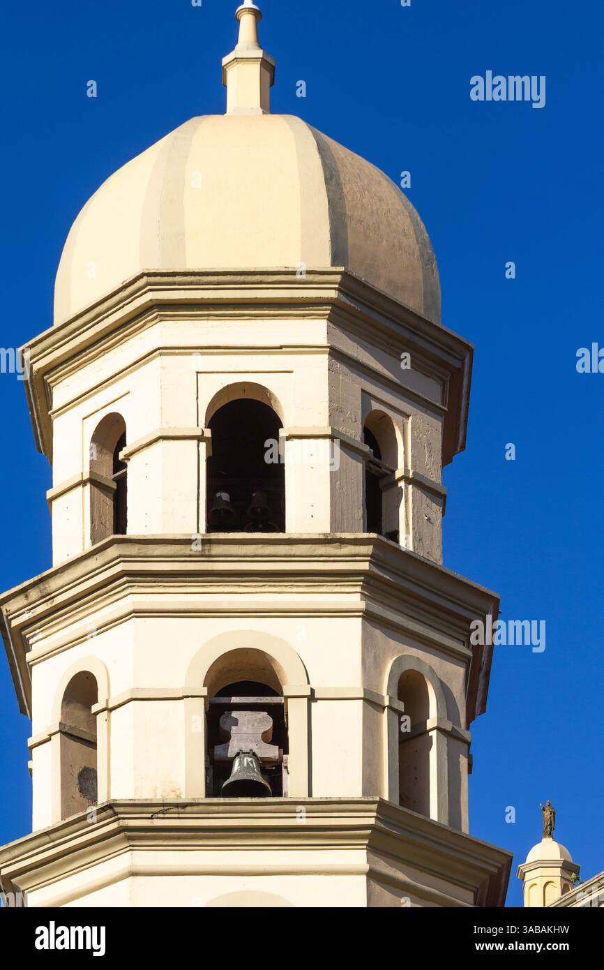 The belfry of San Sebastian Cathedral in Lipa, Batangas rises as a ...