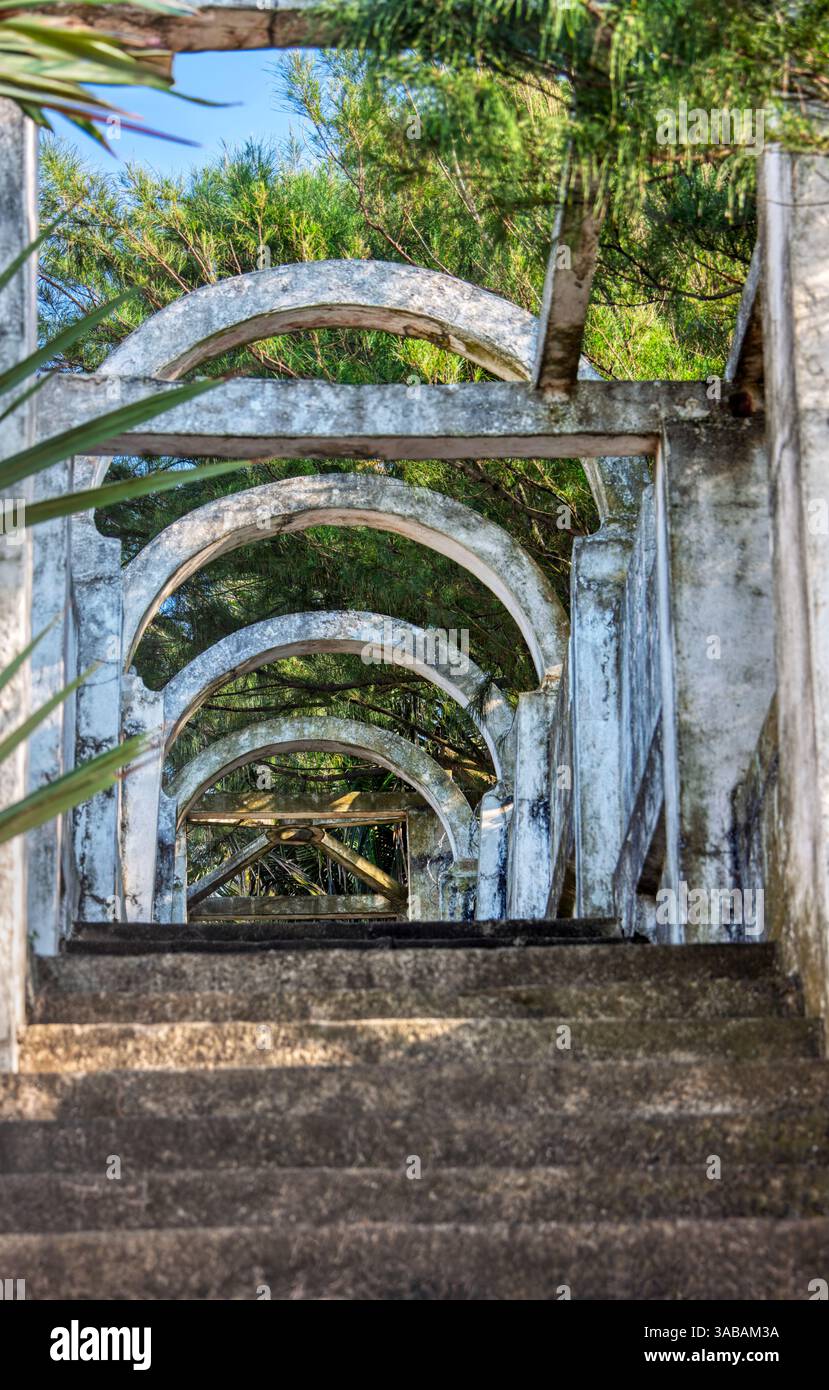 stone stairs ruins arches and columns, architectural features, old ...