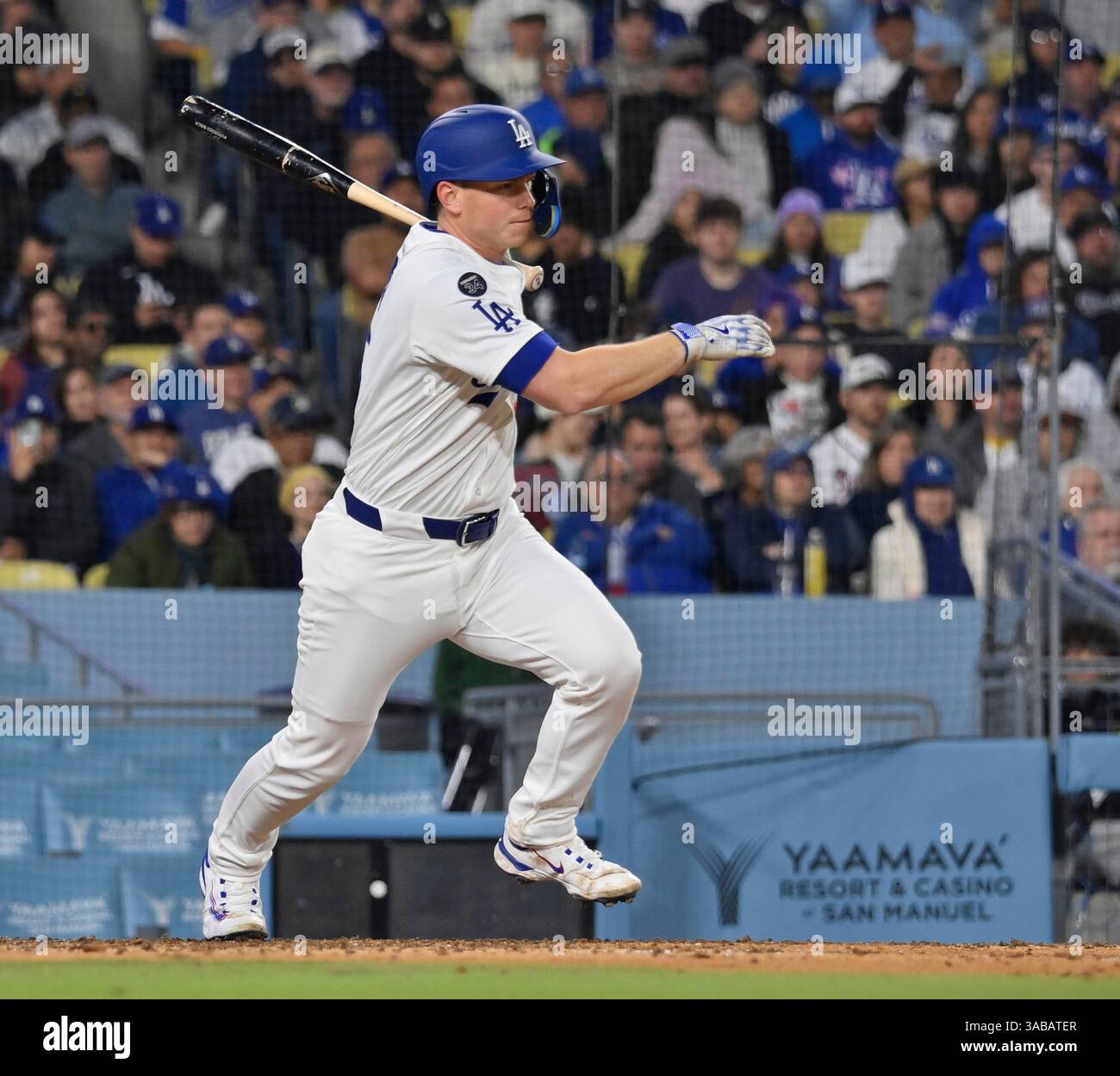 Los Angeles, United States. 01st Apr, 2025. Los Angeles Dodgers catcher ...