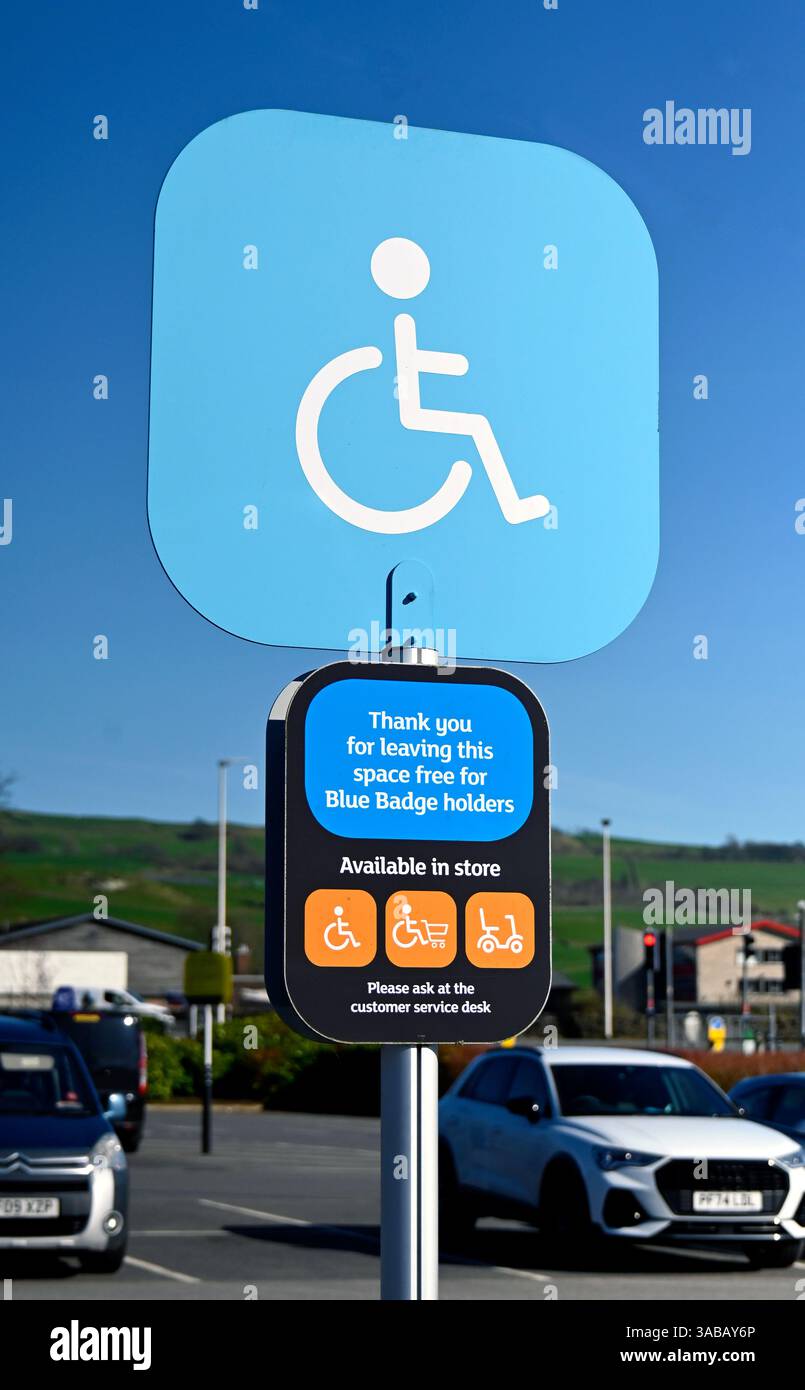 Blue Badge Information Notice., car park, Sainsbury's and Argos ...