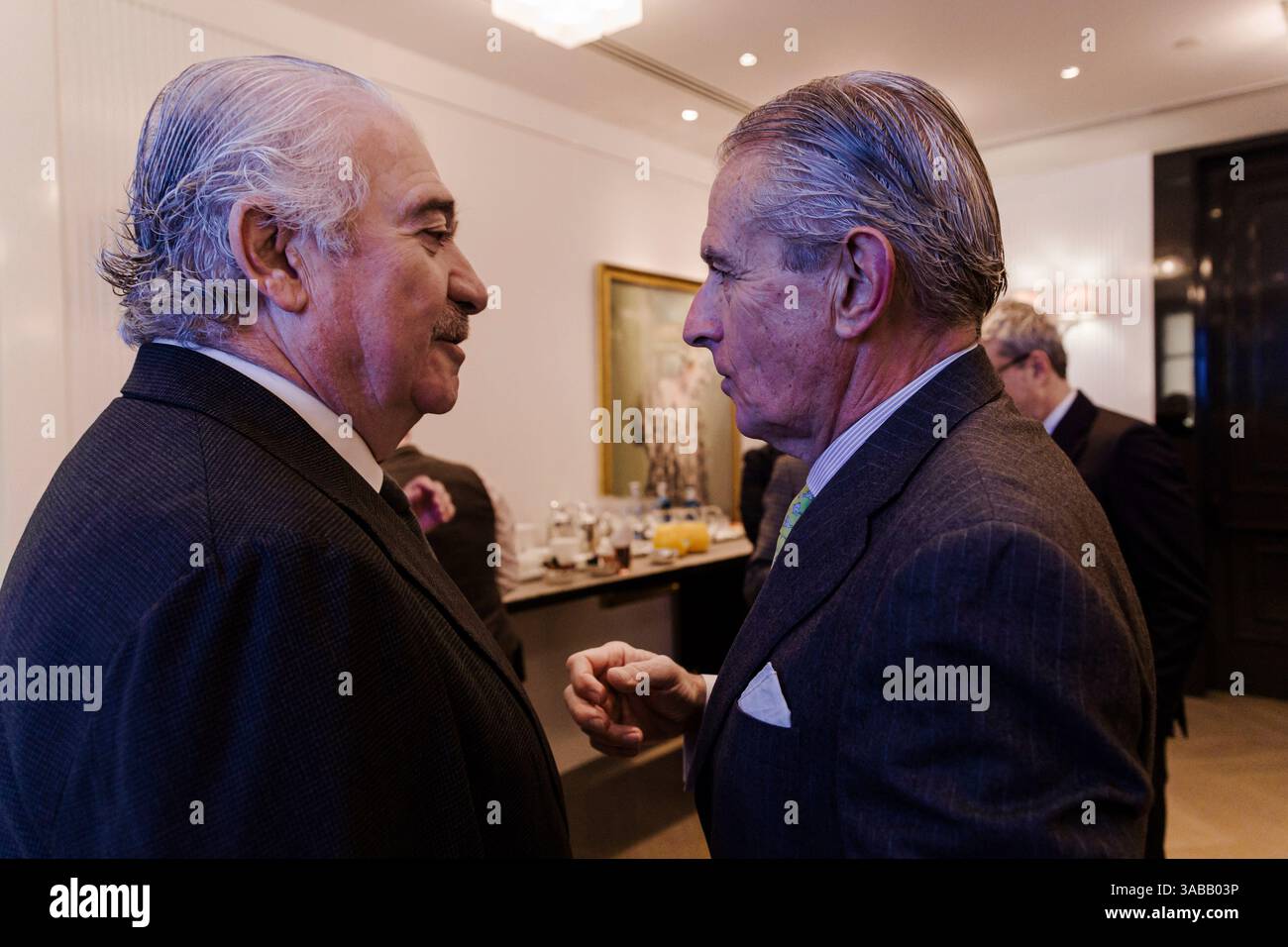 Endesa CEO José Bogas (left) and Europa Press President Asís Martín de ...