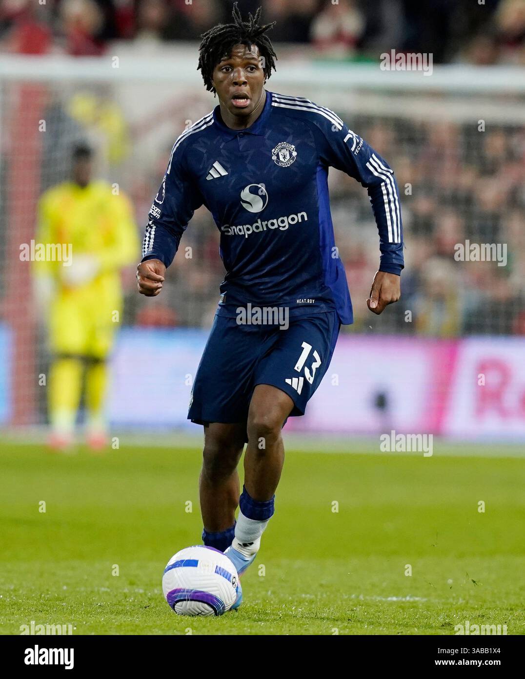 Nottingham, UK. 1st Apr, 2025. Patrick Dorgu of Manchester United ...
