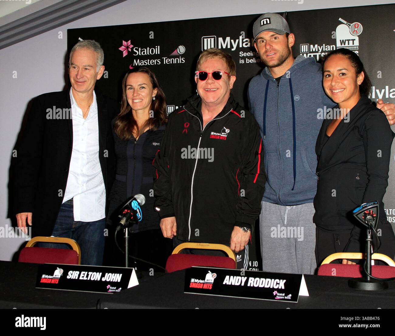 John McEnroe, Martina Hingis, Elton John, Andy Roddick and Heather ...