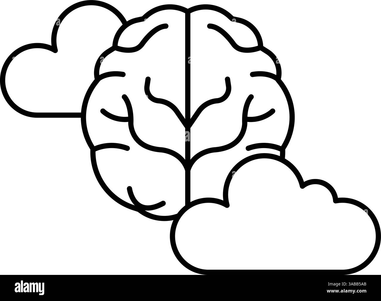 Brainstorm icon orange background Black and White Stock Photos & Images ...
