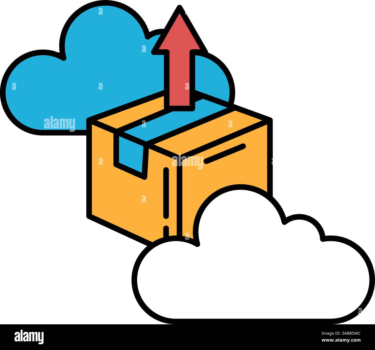 Box red arrow pointing Stock Vector Images - Alamy