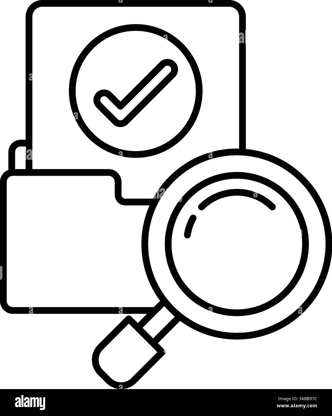 Folder file magnifying glass Stock Vector Images - Alamy