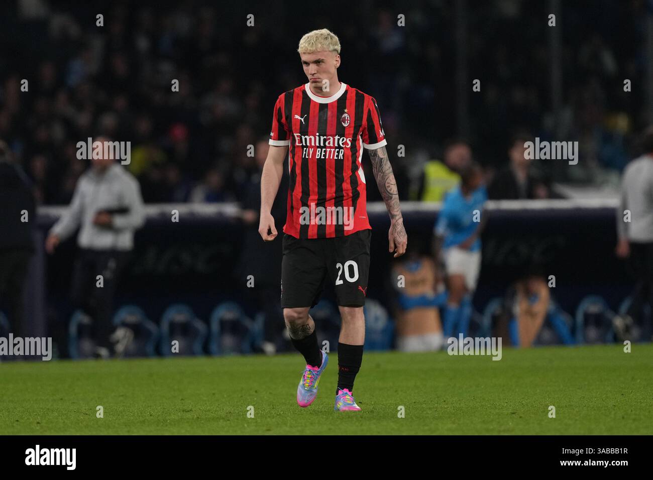 Naples, Italy. 30 Mar, 2025. Alex Jimenez of AC Milan during the Serie ...