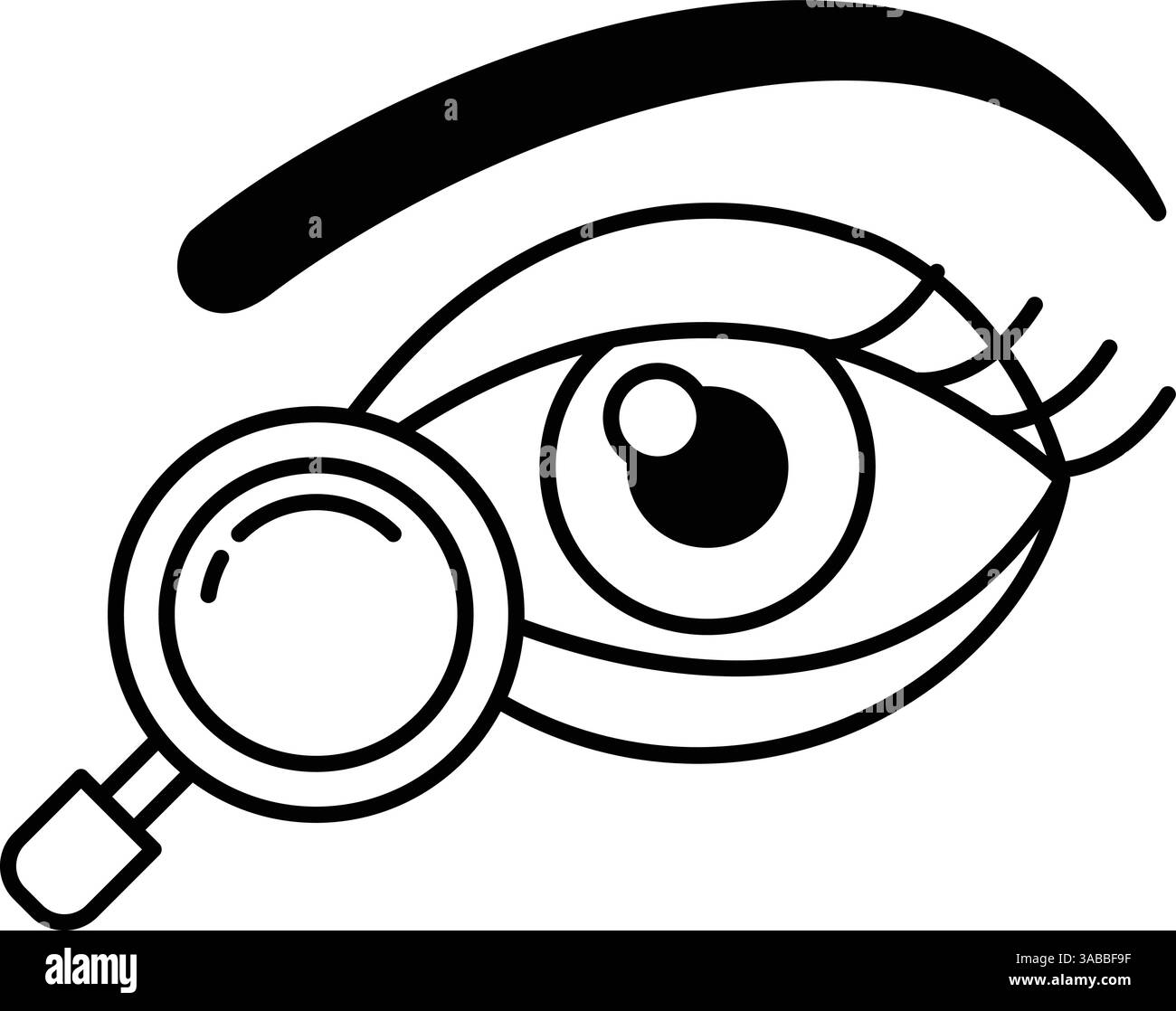 A cartoon eye with a magnifying glass over it Stock Vector Image & Art ...