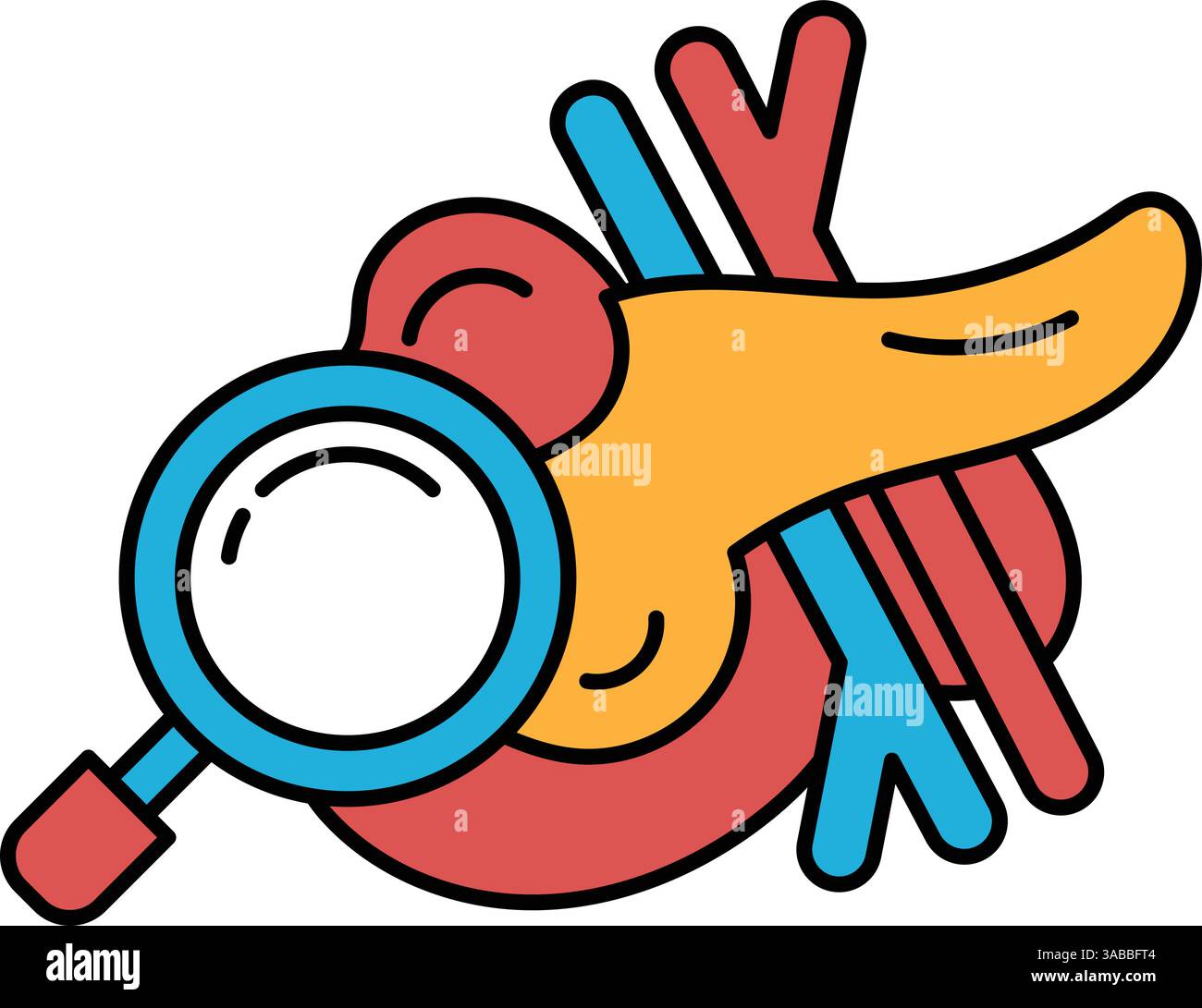 A cartoon drawing of a duck with a magnifying glass over its head. The ...