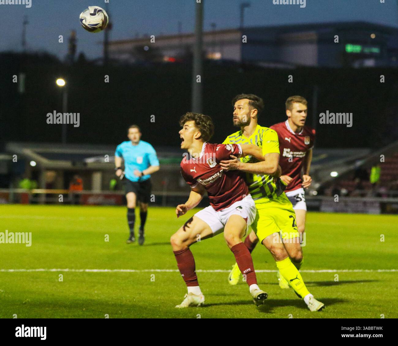 Northampton, UK. 1st Apr, 2025. Ben Perry of Northampton Town is ...
