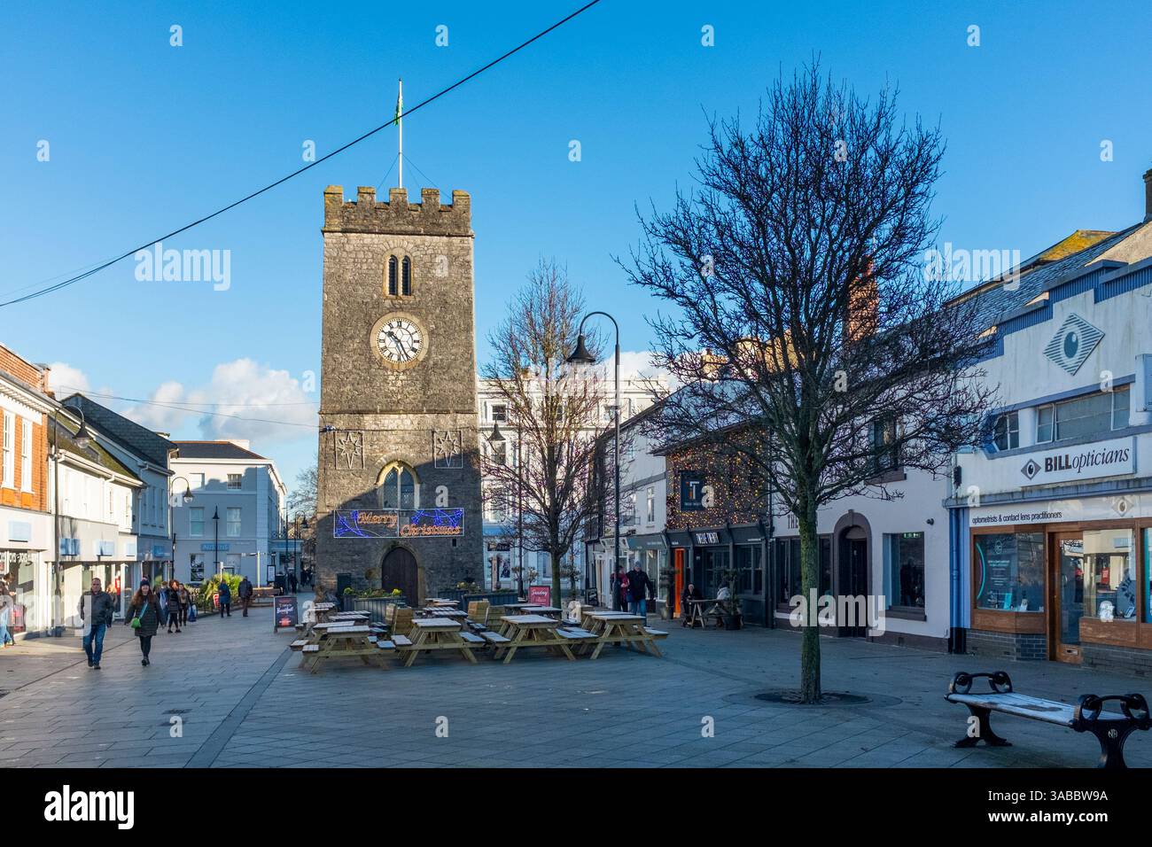 Newton Abbot town centre, Devon, UK Stock Photo - Alamy