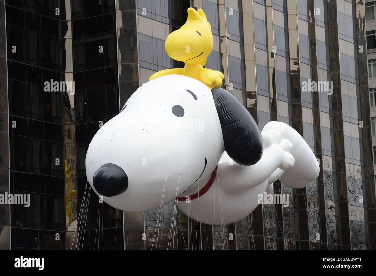 Snoopy and Woodstock balloon at the Macy's Thanksgiving Day Parade in ...