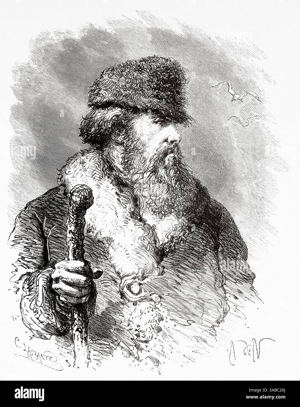 Russian pilot, Russia. Drawing by Alphonse de Neuville (1835-1885 ...