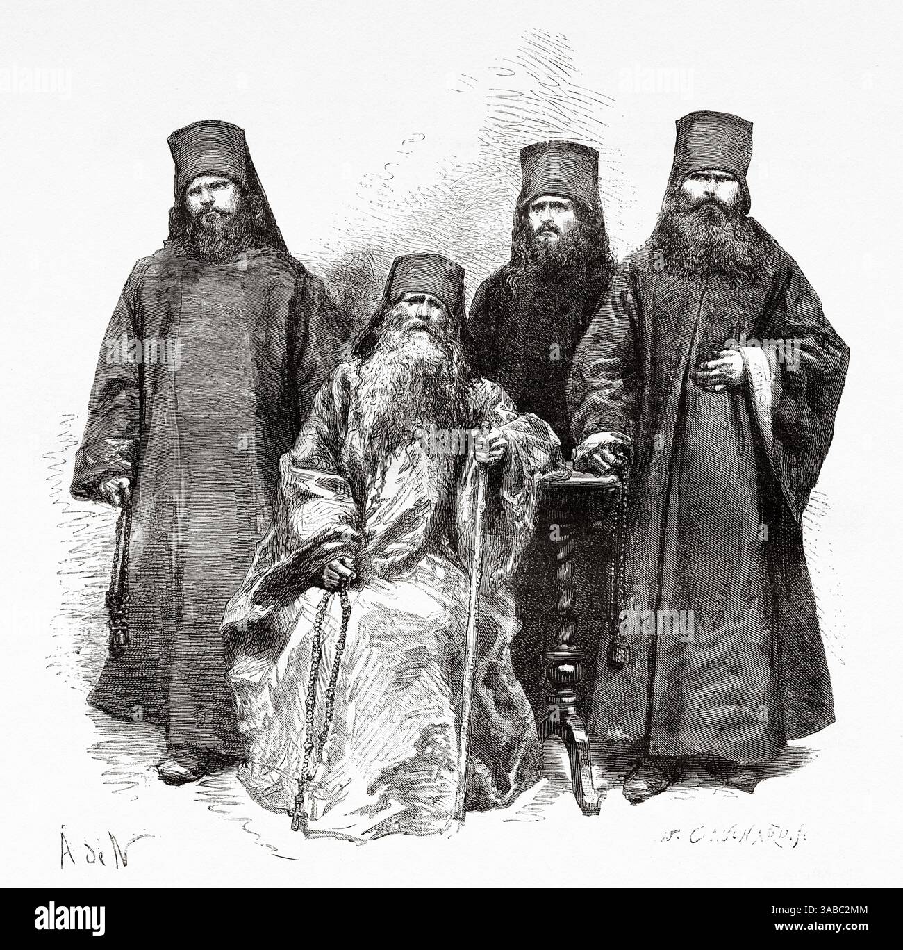 Filaret Drozdov and his three sons. Metropolitan of Moscow, the most ...