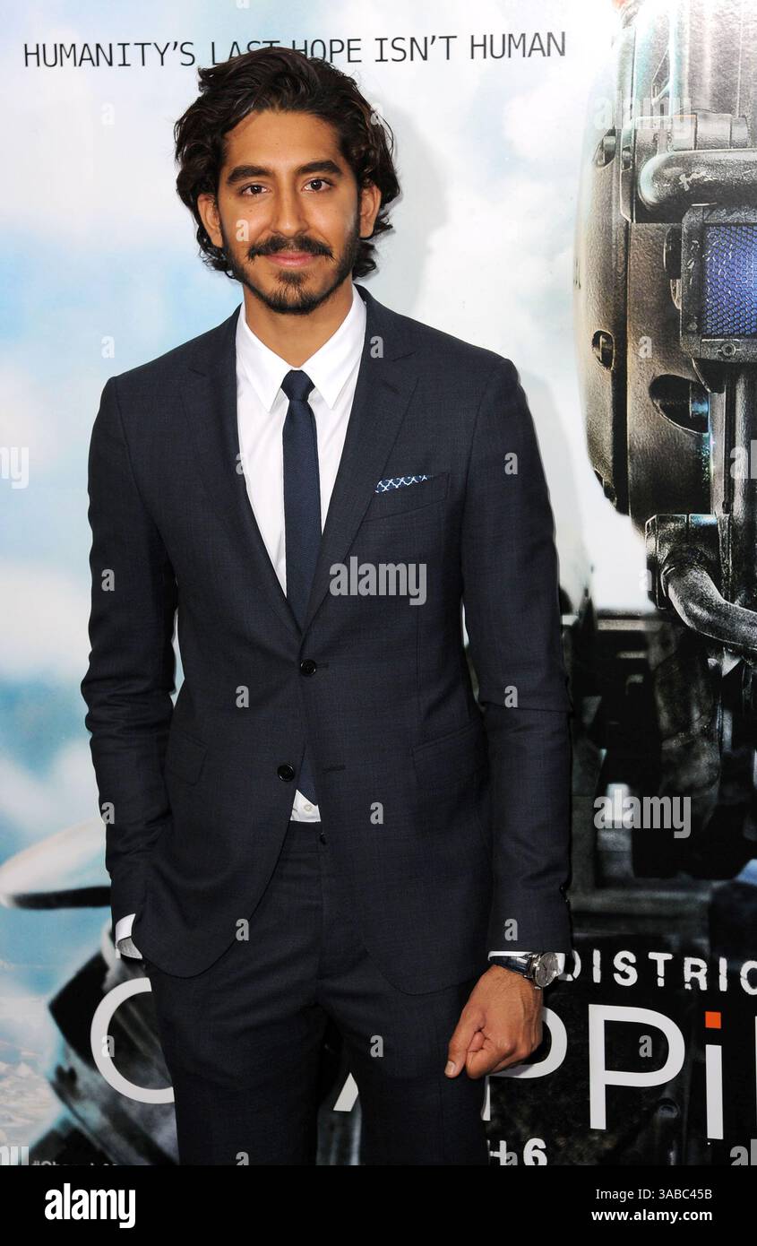Dev Patel at the premiere of 'Chappie' at AMC Lincoln Square Theater in ...