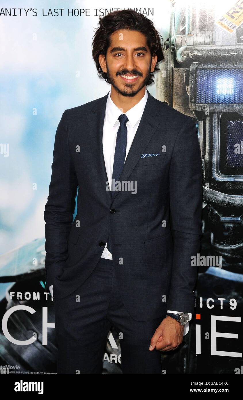 Dev Patel at the premiere of 'Chappie' at AMC Lincoln Square Theater in ...