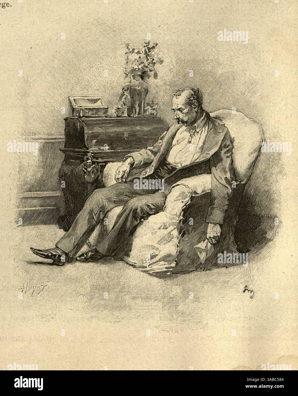 Slumped in armchair hi-res stock photography and images - Alamy