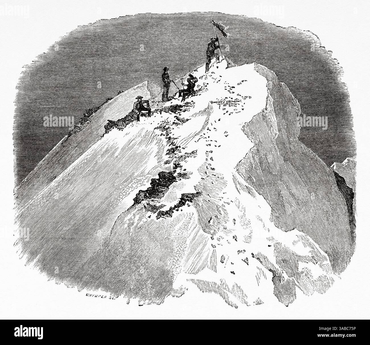 Mountaineers 19th century europe Cut Out Stock Images & Pictures - Alamy