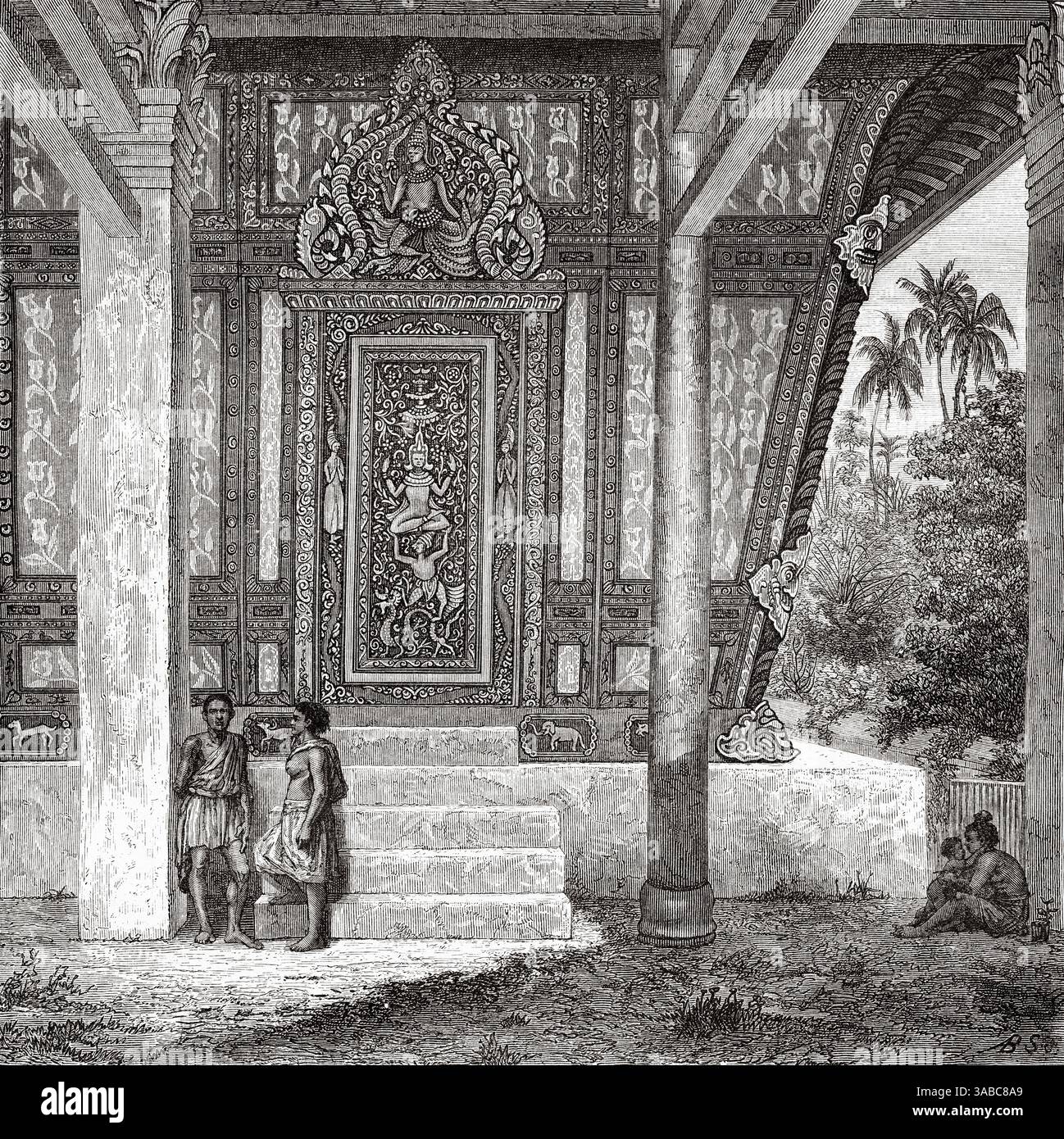 Tomb shaped pagoda in Luang Prabang, Laos. Indochina Peninsula ...