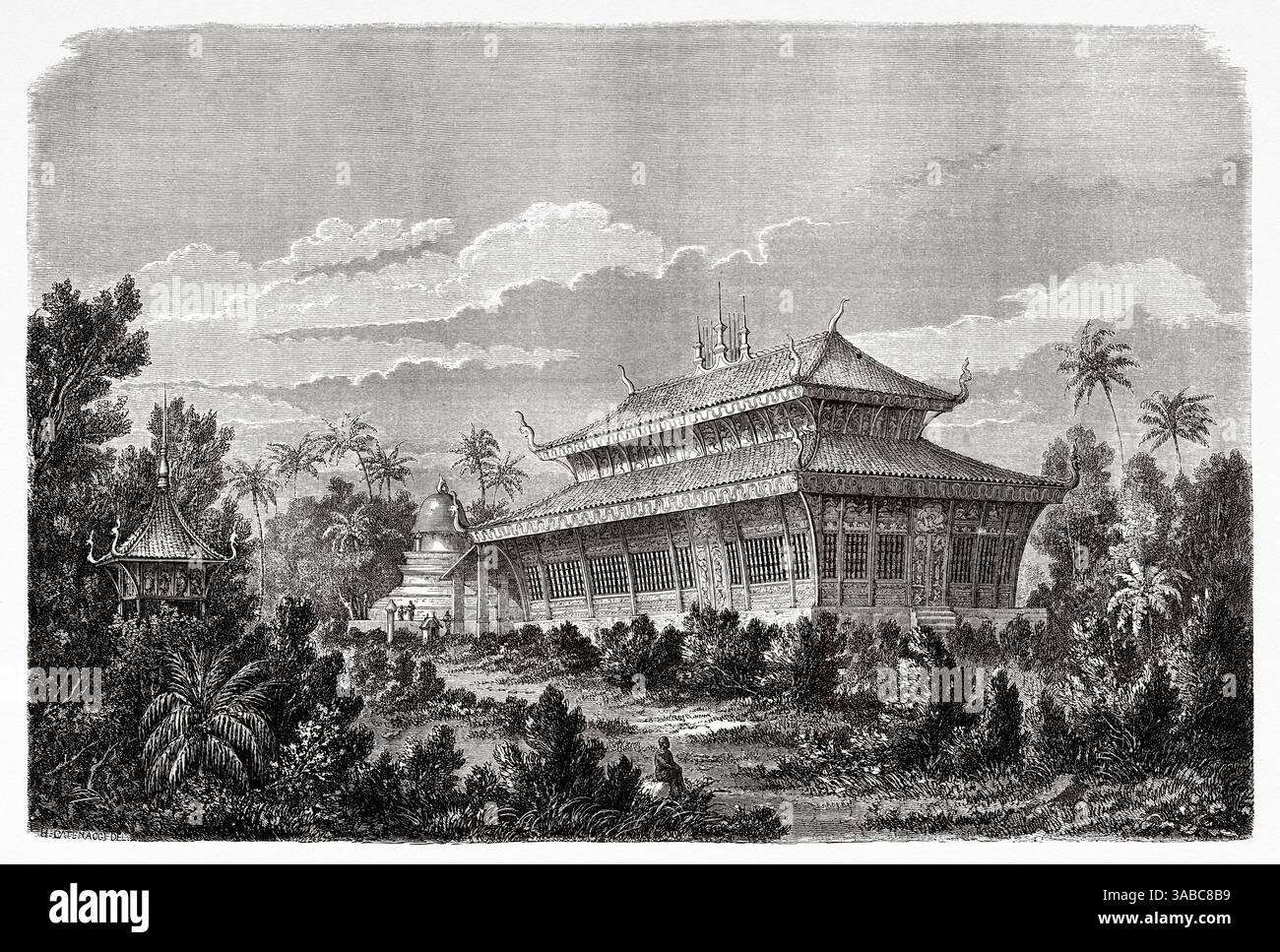 Tomb shaped pagoda in Luang Prabang, Laos. Indochina Peninsula ...