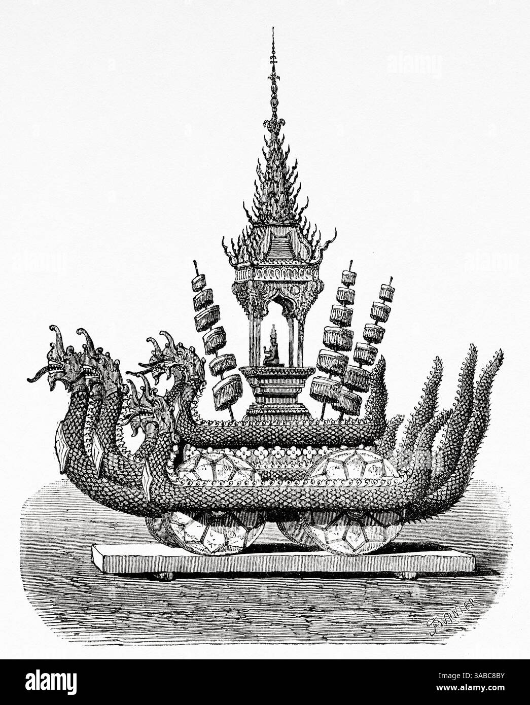 Chariot of Buddha in a cave, Laos. Indochina Peninsula, Southeast Asia ...