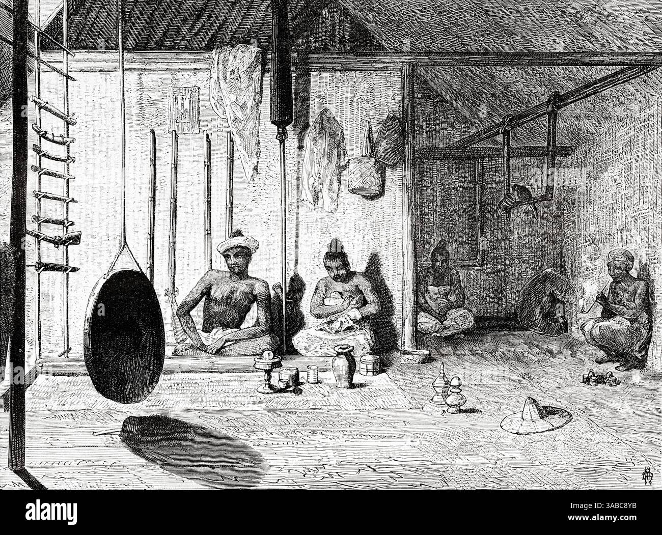 The Burmese Muong Yong and his wife, Laos. Indochina Peninsula ...