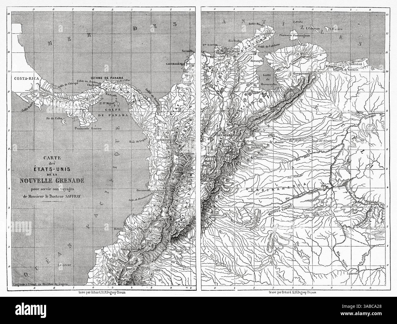 Map of colombia 1800s hi-res stock photography and images - Alamy