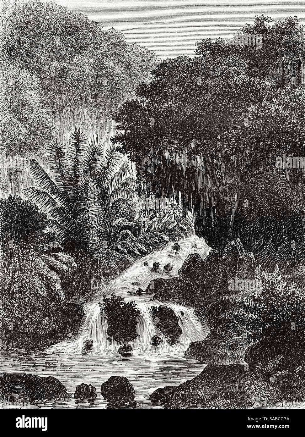 Cataract in Ambon Island, Moluccas Archipelago. Indonesia, Asia ...