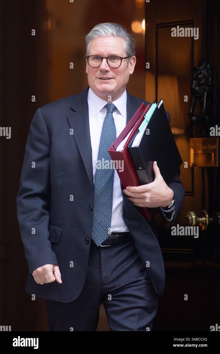 London, UK. 02 Apr 2025. British Prime Minister Sir Keir Starmer ...