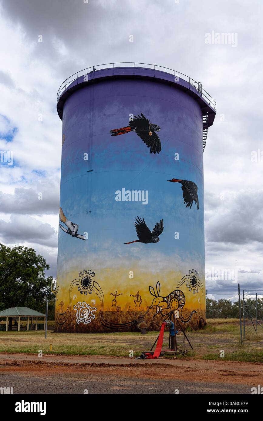 The Bourke Water Tower Art depicting Percy Hobson by John Murray Stock ...