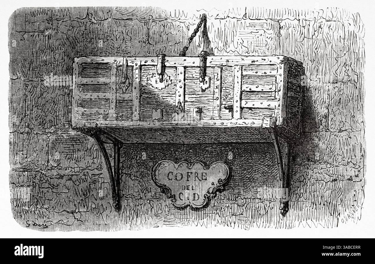 The Cid's chest on a wall of the Corpus Christi Chapel of Burgos ...
