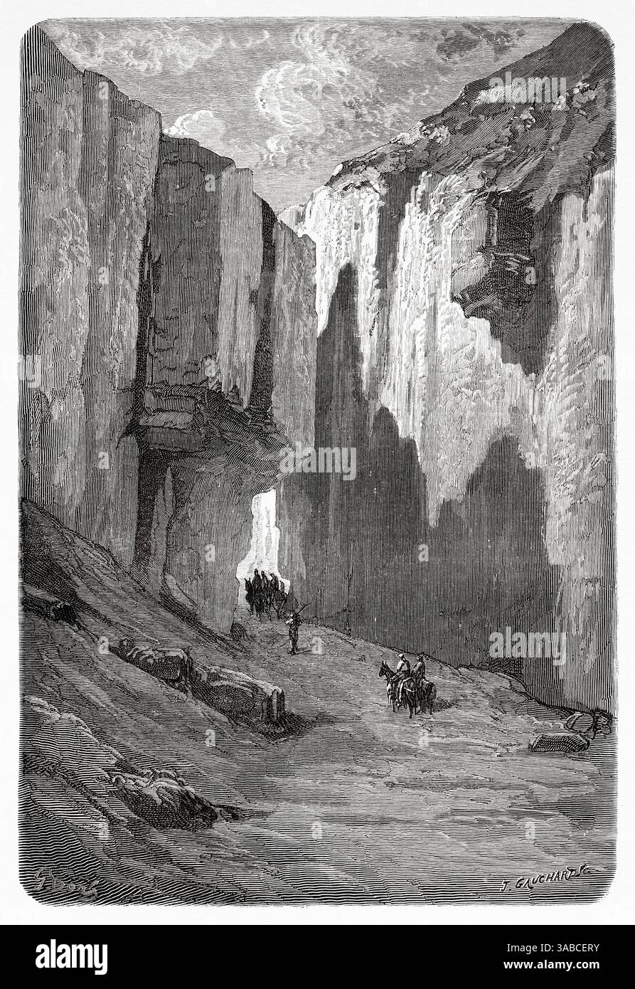 The Gargantas of Pancorbo, an ancient stagecoach route, Burgos province ...