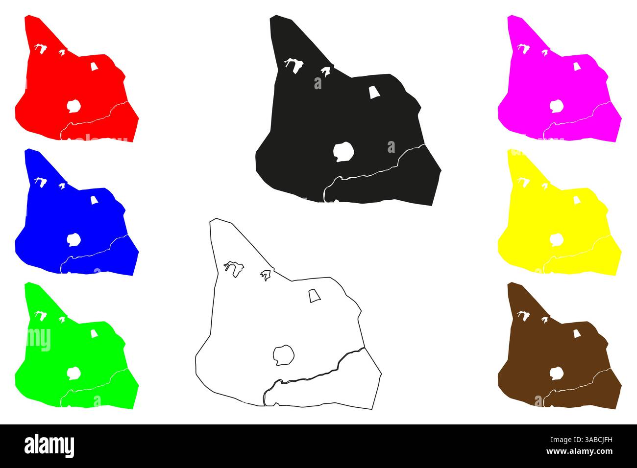 Dahod city (Republic of India, State of Gujarat) map vector ...