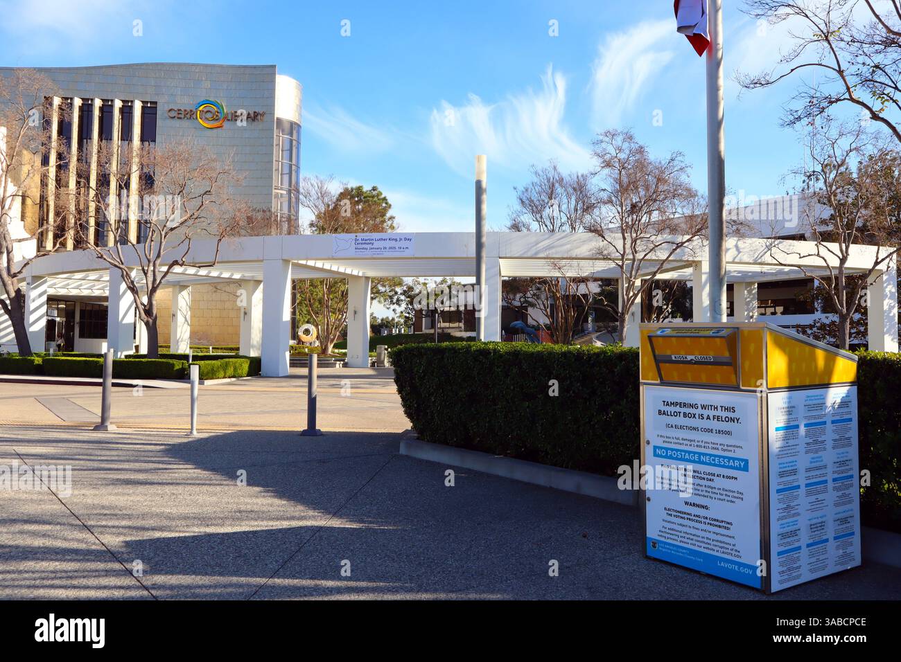 Cerritos, California: Cerritos Library, located at 18025 Bloomfield Ave ...