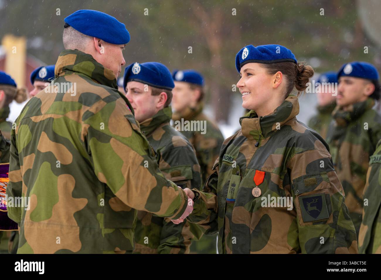 Målselv 20250402. Princess Ingrid Alexandra is awarded the Army's ...