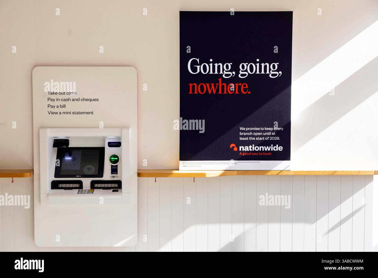 EDITORIAL USE ONLY General views inside a branch of Nationwide in ...