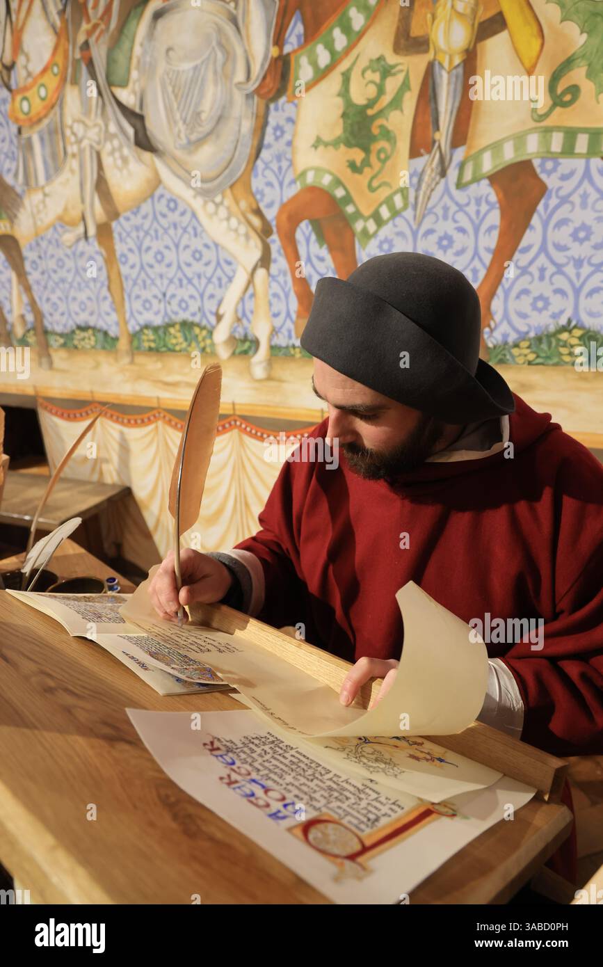 Calligraphy, illuminator and illumination (decoration executed by hand ...